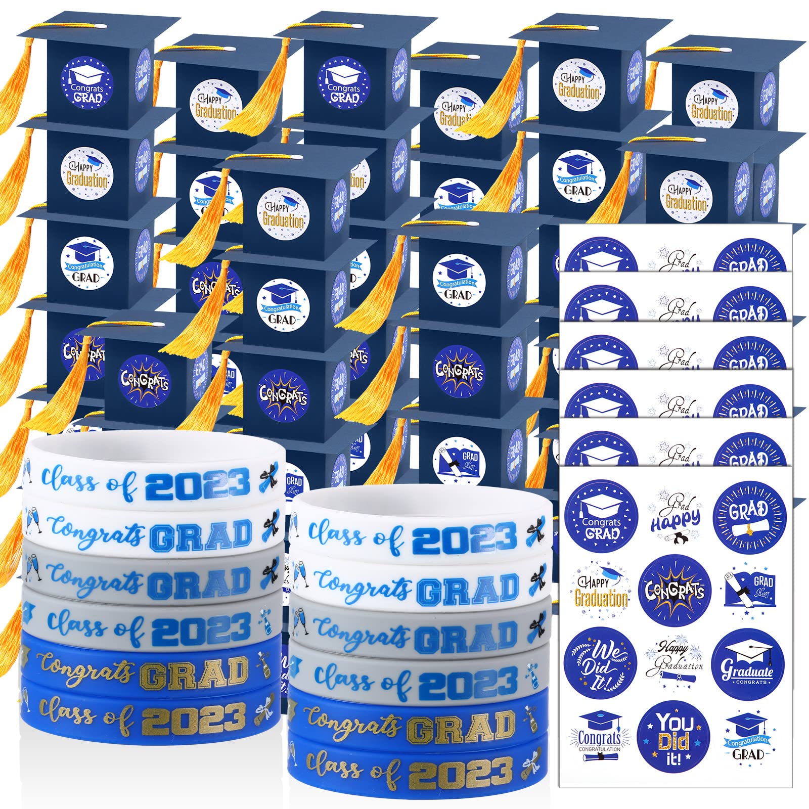 Outus 2023 Graduation Party Favors 48pcs Graduation Cap Candy Boxes ...