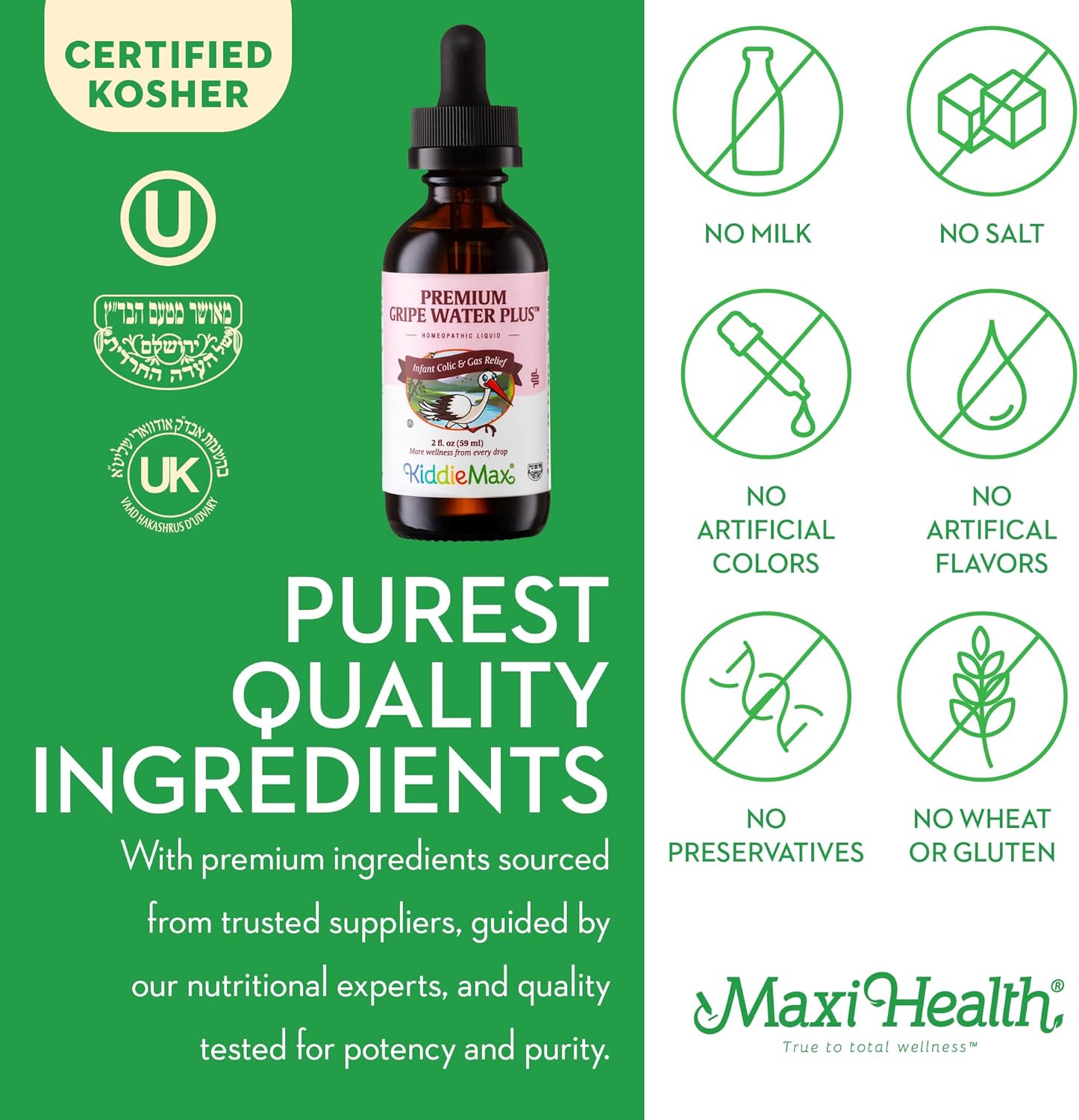 Maxi Health Homeopathic Gripe Water for Baby – Cólico infantil, hipo ...