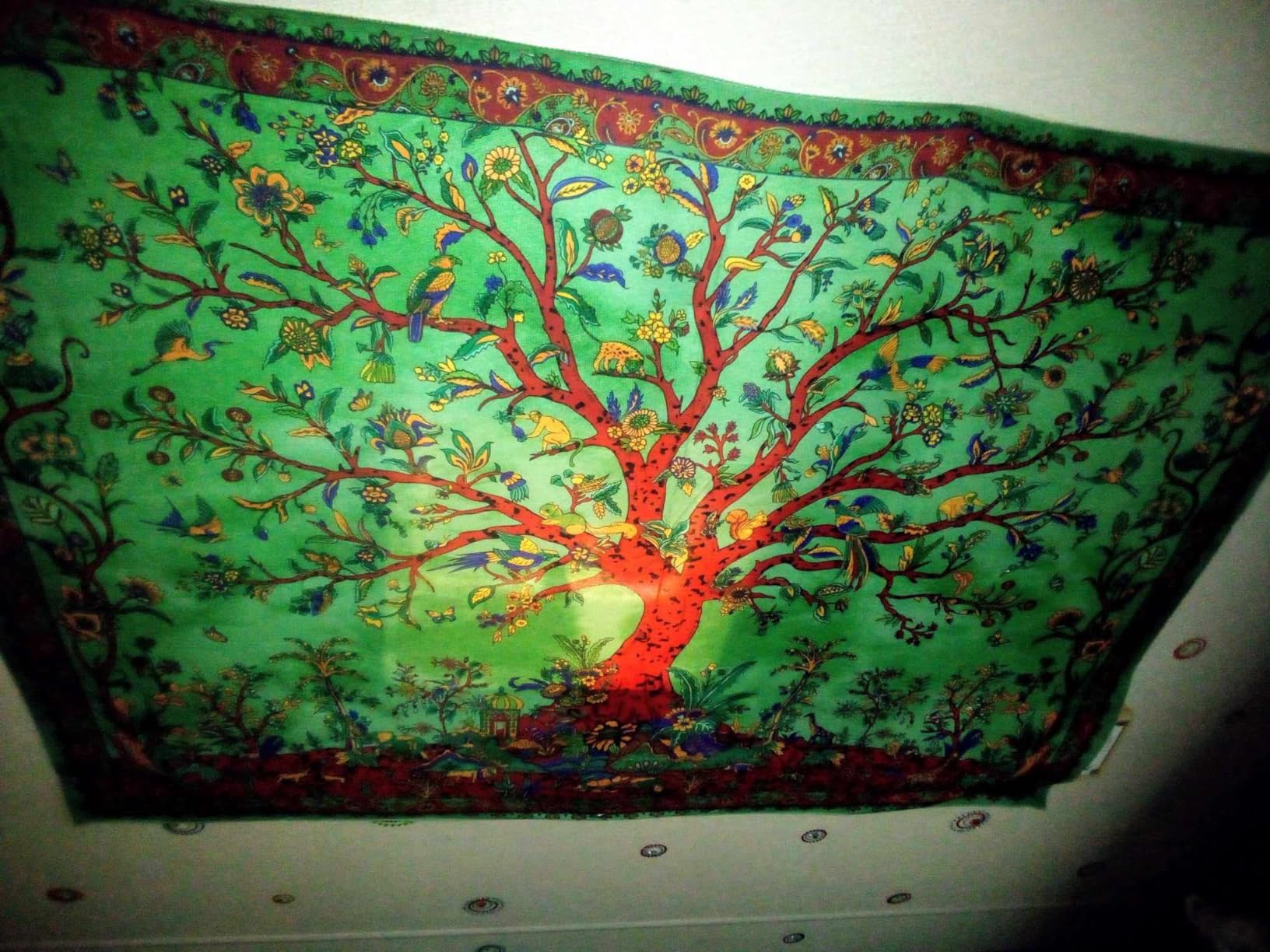 Amazon.com: Accnicc Green Tree of Life Tapestry Indian Hippie Cool Tree ...