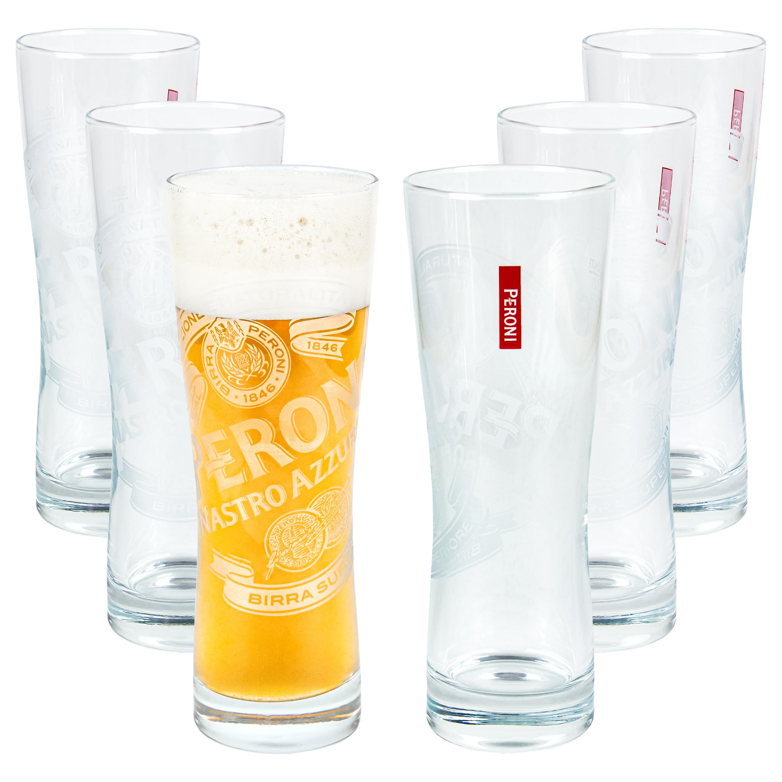 Amazon.com | Peroni Beer Glasses | Premium Italian Drinking Glasses ...