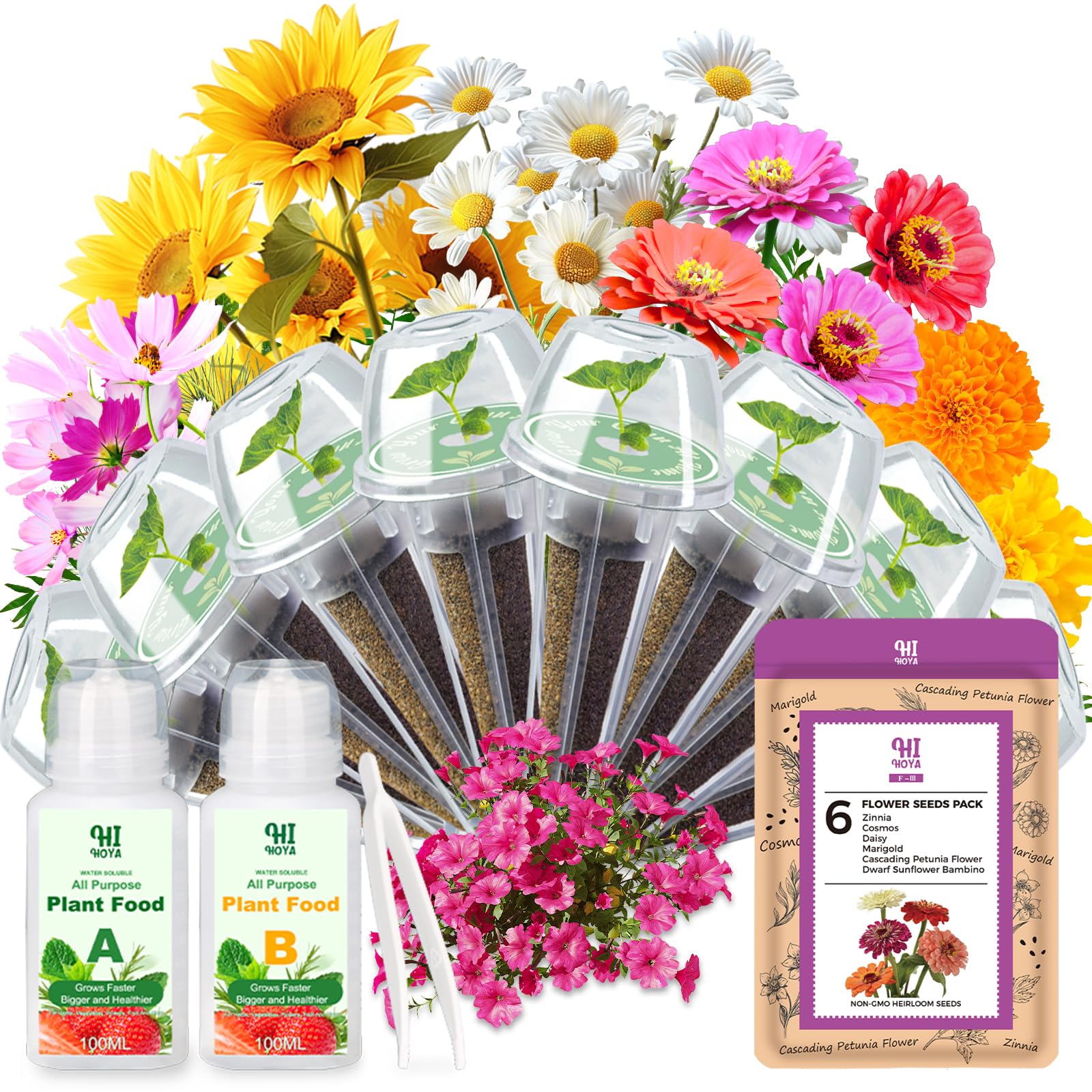 Amazon.com : Flower Seed Pods for All Hydroponics Growing System, 8 ...