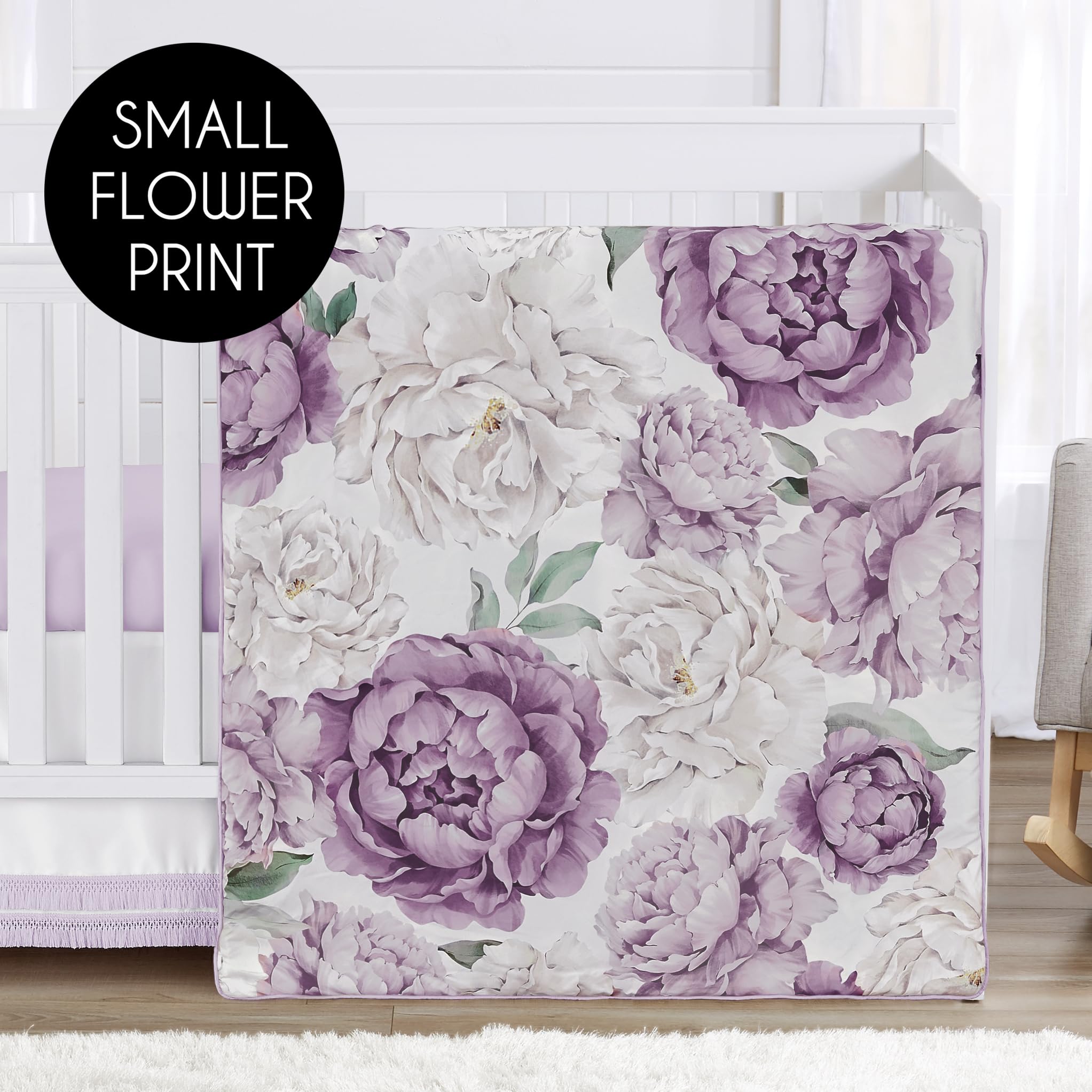 Sweet Jojo Designs Lavender Purple Boho Shabby Chic Floral Girl Baby ...