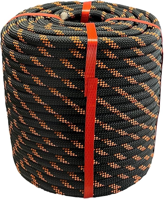 Arborist Rigging Rope Bull Rope Black (1/2 in x 150ft) Polyester ...