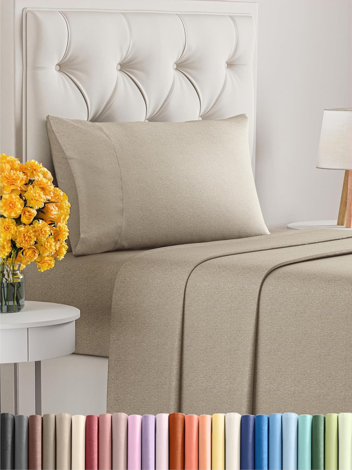 Amazon.com: Twin Size 3 Piece Sheet Set - Comfy Breathable & Cooling ...