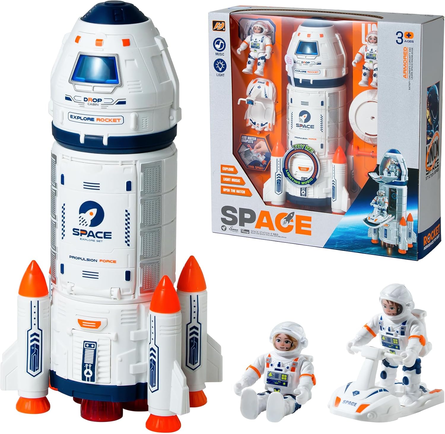 Amazon.com: Wbzle Space Shuttle Rocket Toys - Rocket Ship Toy with ...