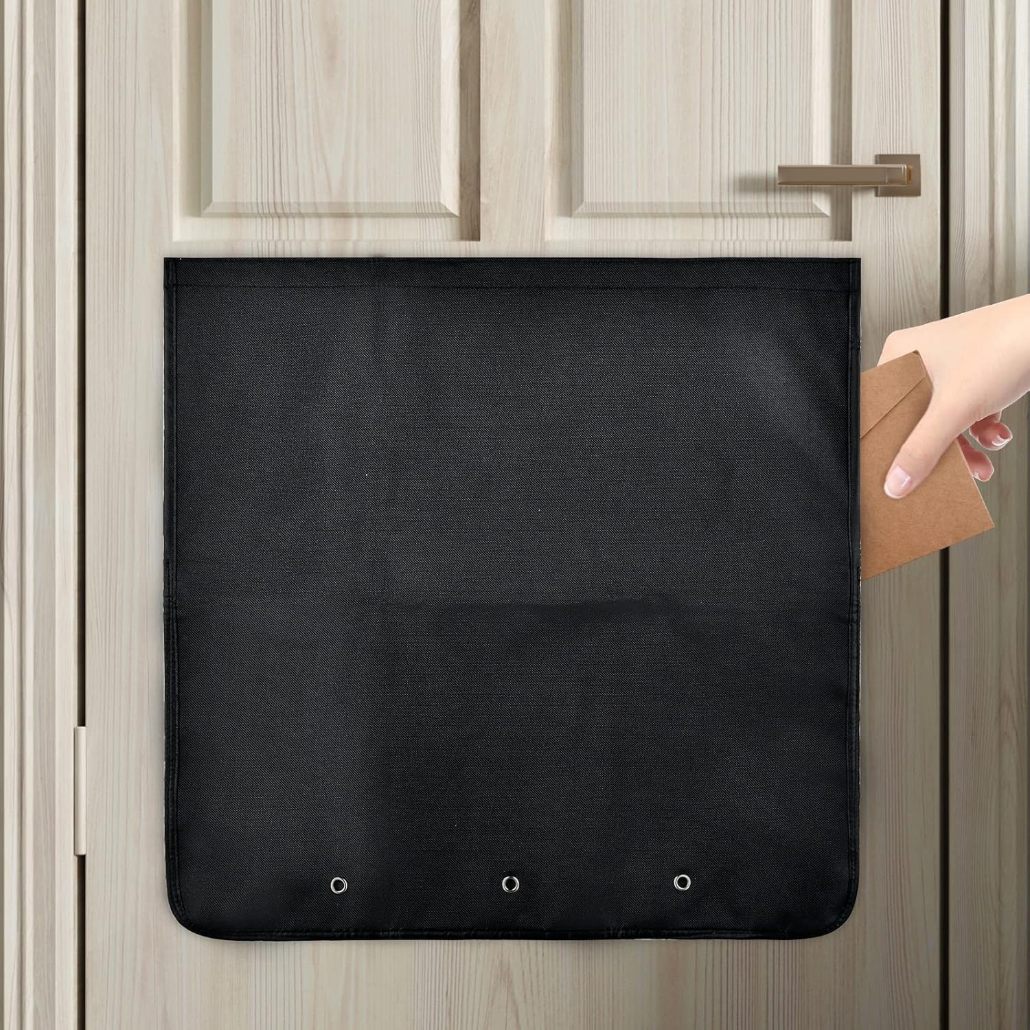 DODUOS 52 * 51cm Letter Box Catcher for Front Door, Black Post Catcher ...
