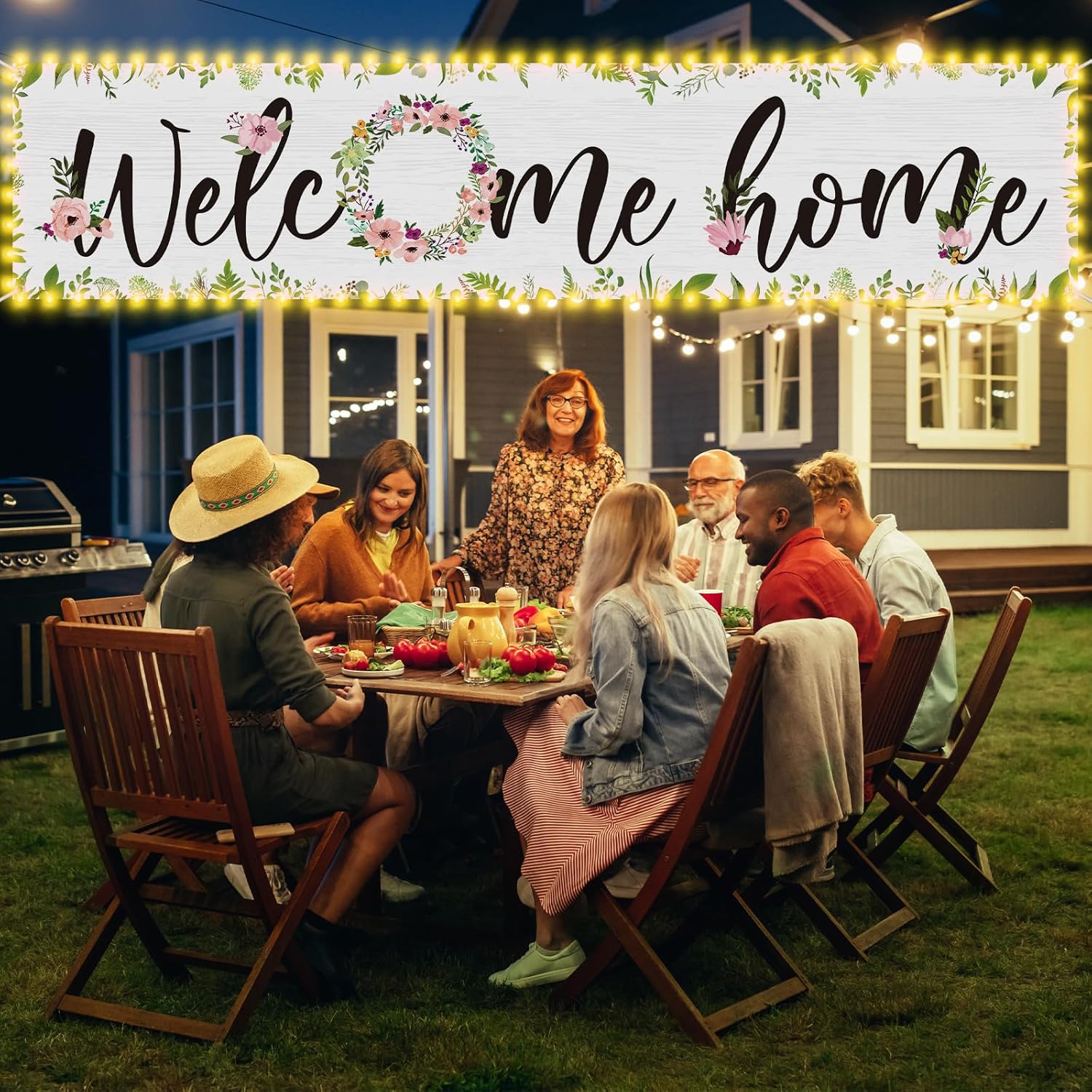 WovWeave Letrero iluminado de bienvenida a casa, letrero de bienvenida ...