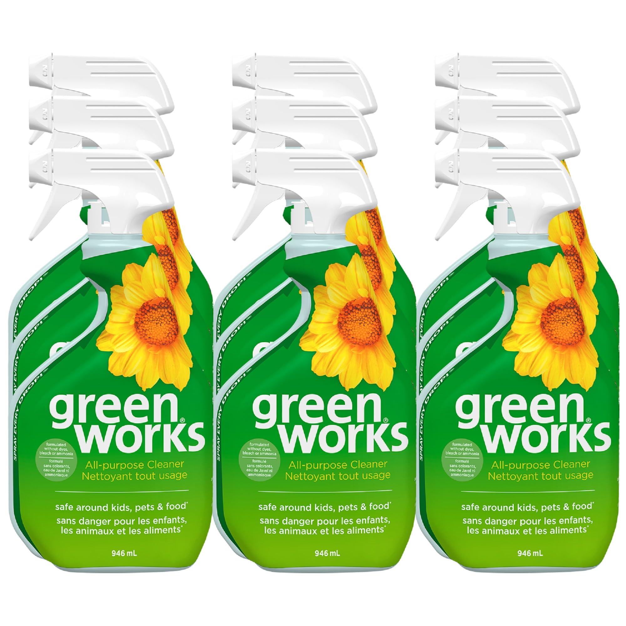 Clorox Green Works All-Purpose Cleaner, 946 mL, Multi-Pack of 9 Sprays ...