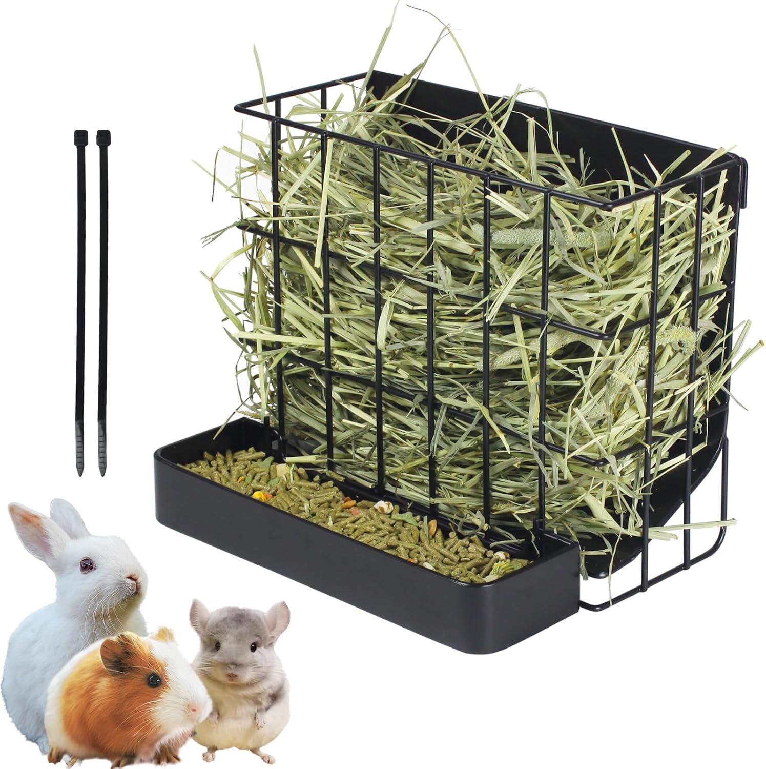 Amazon.com : Rabbit Hay Feeder Guinea Pig Hay Holder with Hook Heavy ...