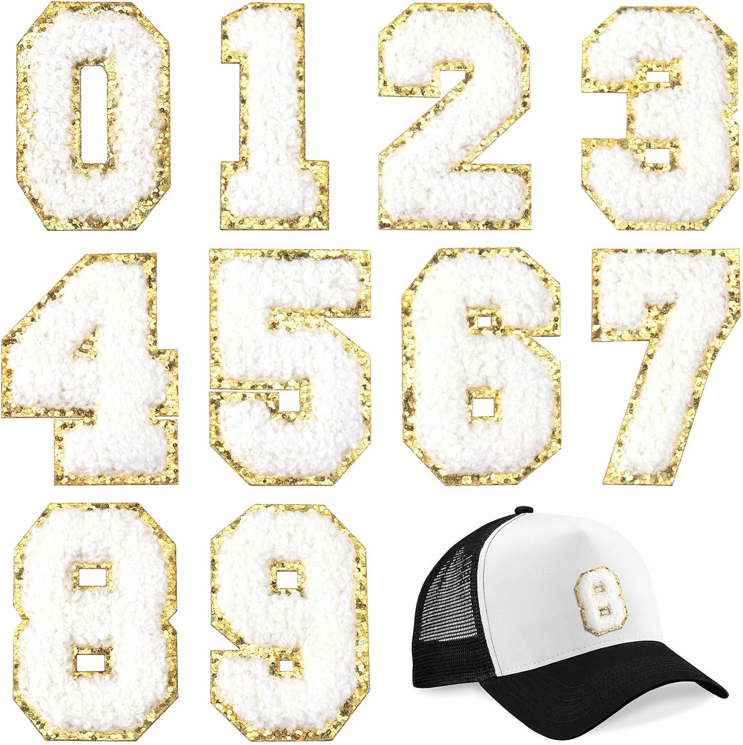 Amazon.com: HINZIC 10Pcs 2 inch Number Patches Self Adhesive, 0-9 ...