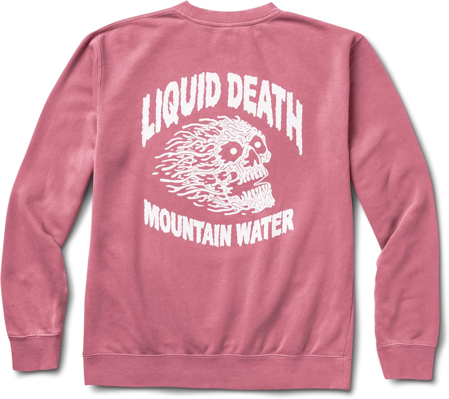Amazon.com: Liquid Death Instant Death Sweatshirt (Vintage Pink), Large ...