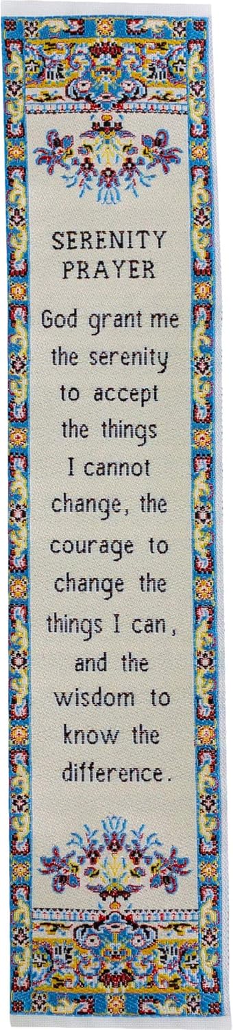 Amazon.com : Serenity Prayer, Woven Fabric Christian Bookmark, Silky ...