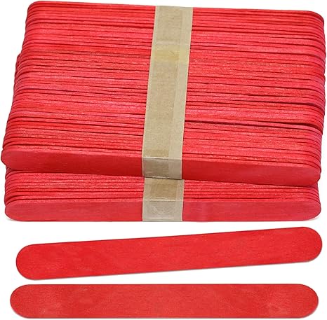 Amazon.com: CraftySticks 100 Pack 6 Inch Red Craft Sticks for Kids ...