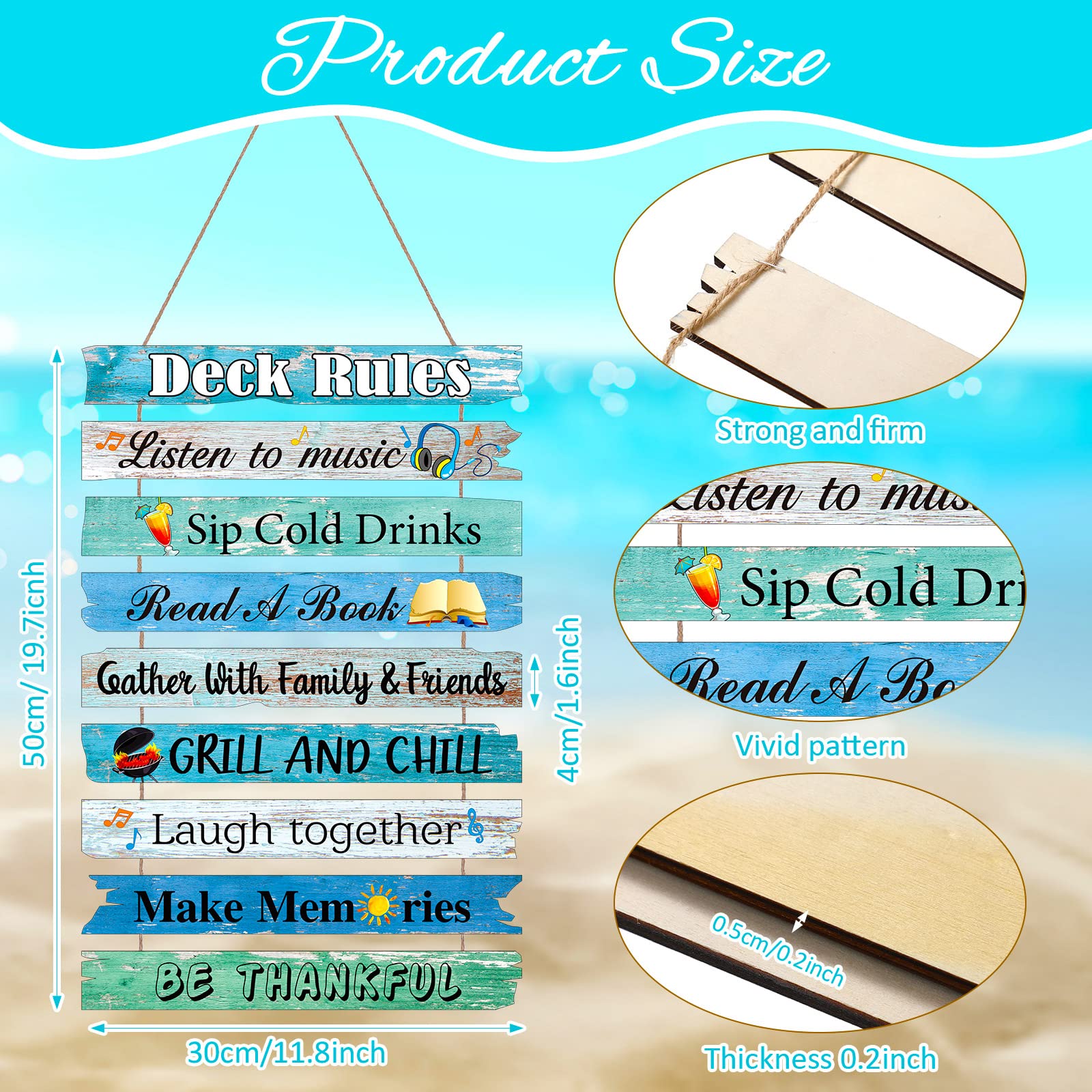 Snapklik.com : Deck Decorations Outdoor Deck Rules Sign Wall Art Porch ...