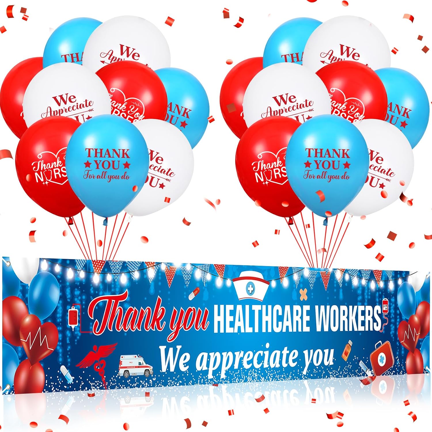 Amazon.com: Nurse Appreciation Week Decorations Blue Thank You ...
