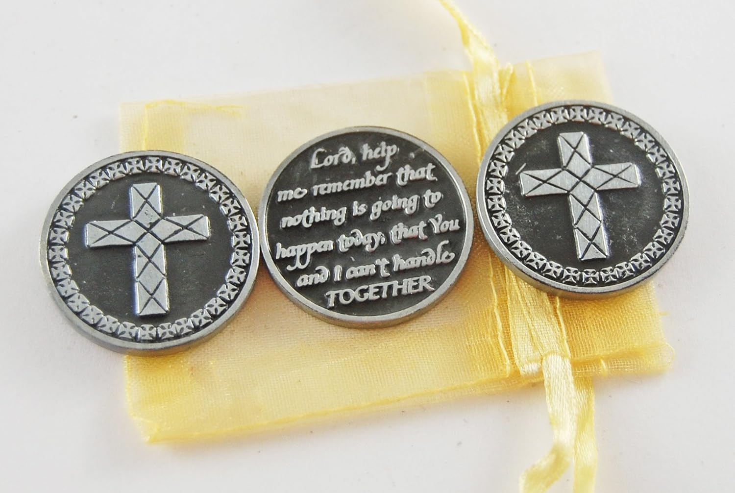 Amazon.com: Set of 3 Lord Help Me Remember Pocket Tokens with Organza Bag