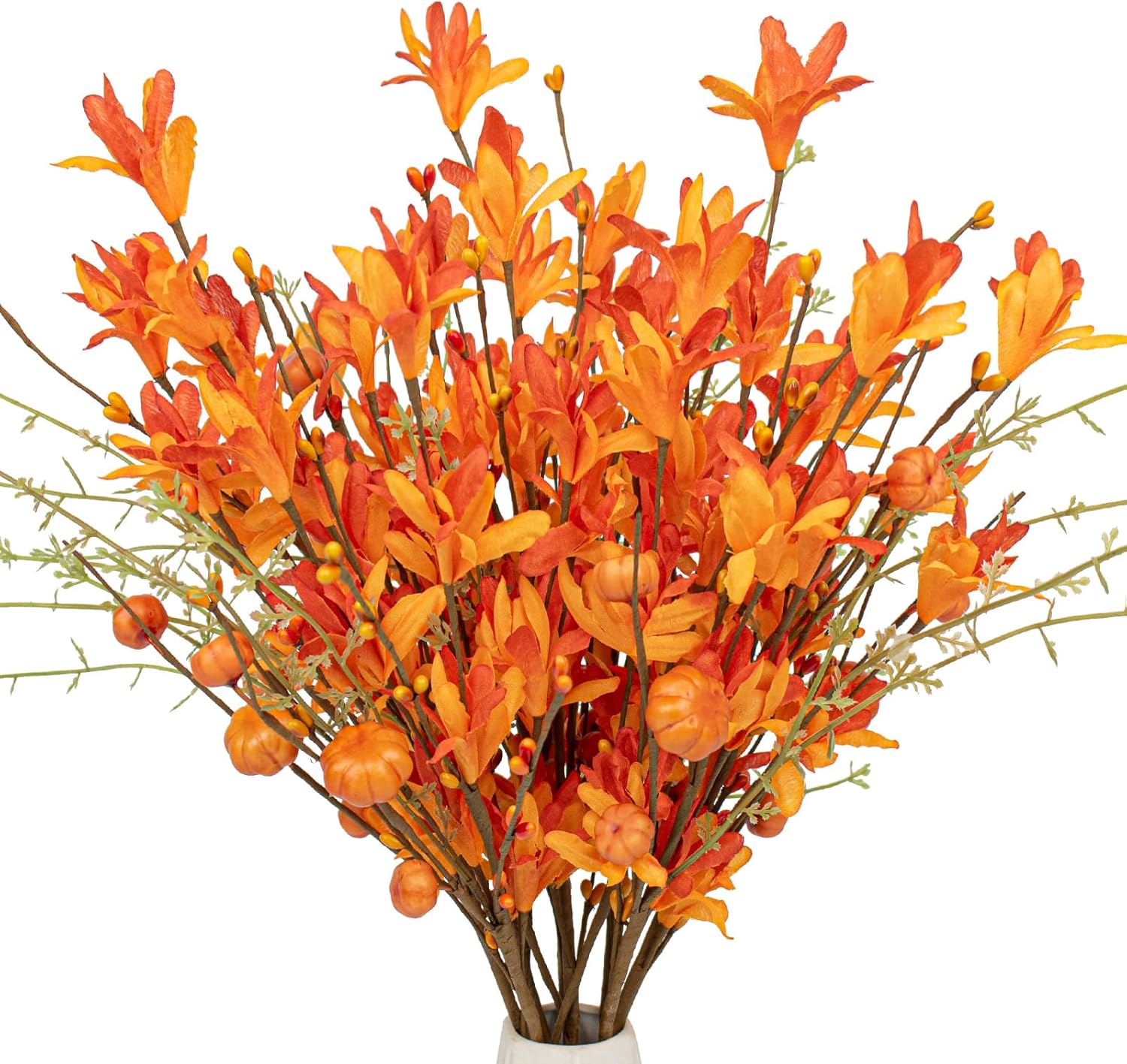 Amazon.com: LLZLL Artificial Fall Flowers 12 Pack Fall Floral Picks ...