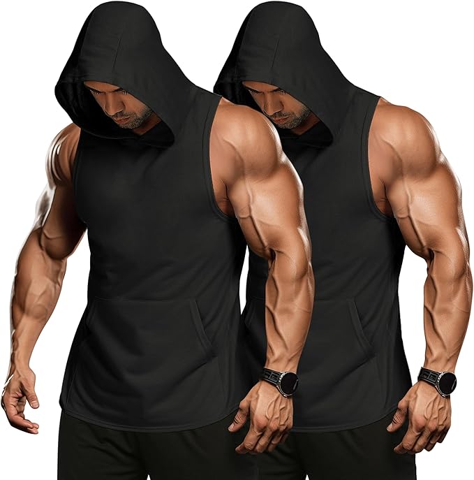 COOFANDY Men's 3 Pack Quick Dry Workout Tank Top Gym Muscle Tee Fitness ...