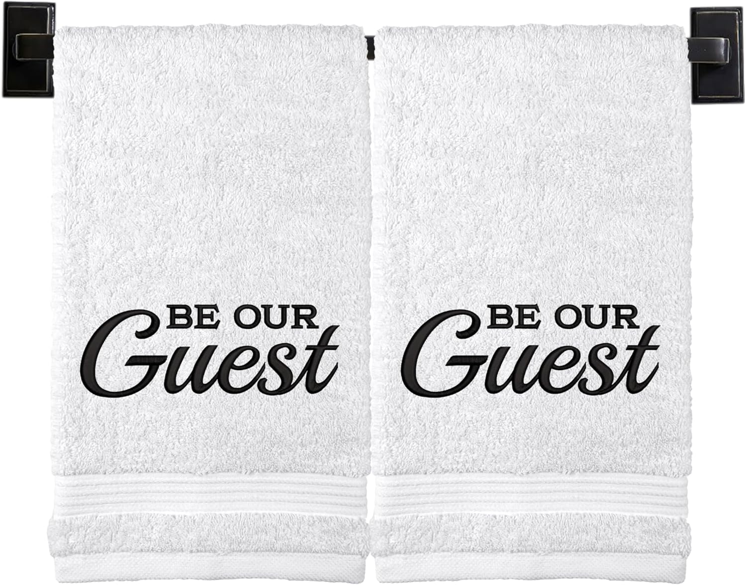 Amazon.com: Custom Luxury Towels Guest Towels | Set of 2 | Be Our Guest ...