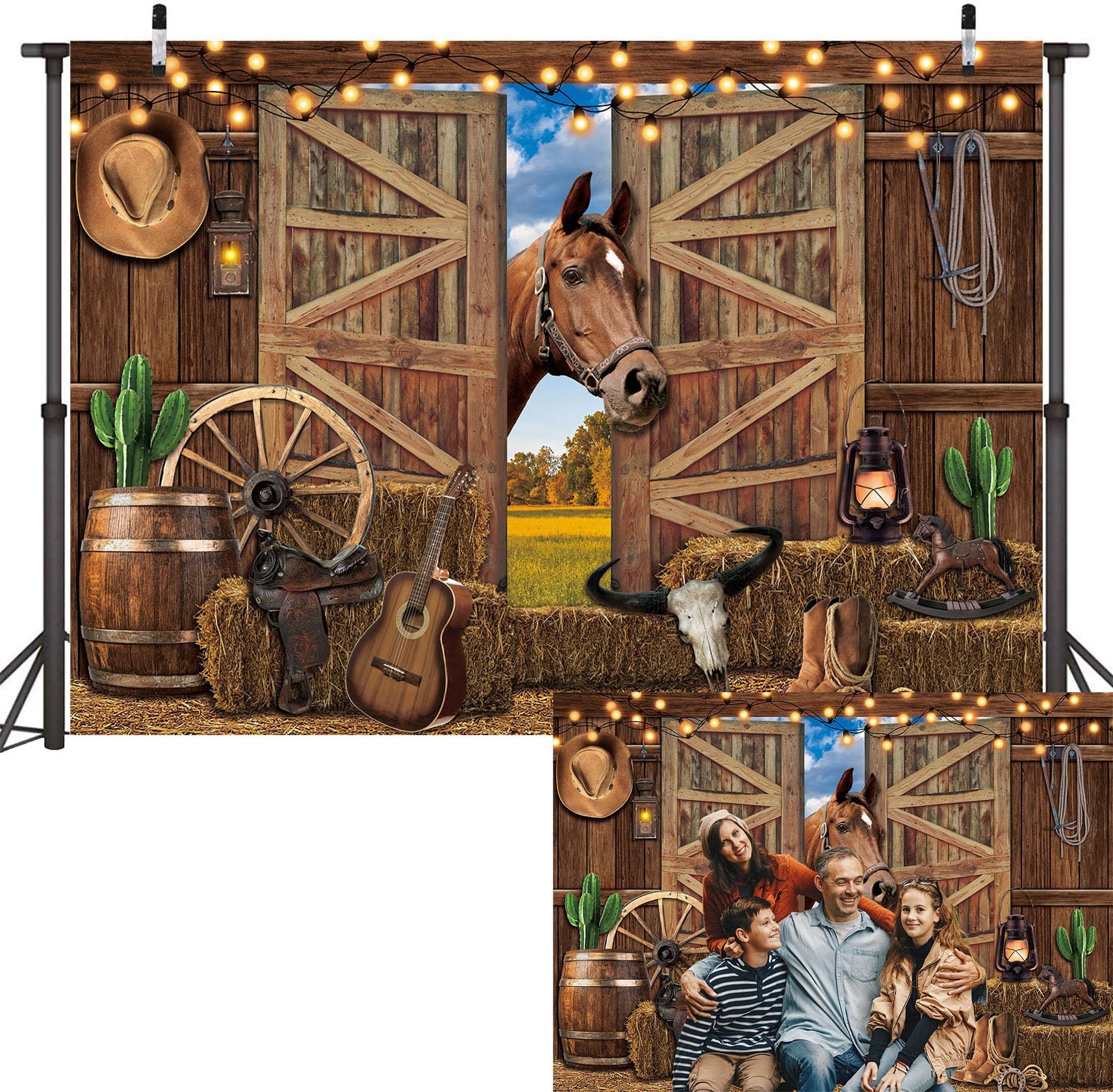 Amazon.com : PGSWEER 7x5ft Western Cowboy Backdrop Wild West ...