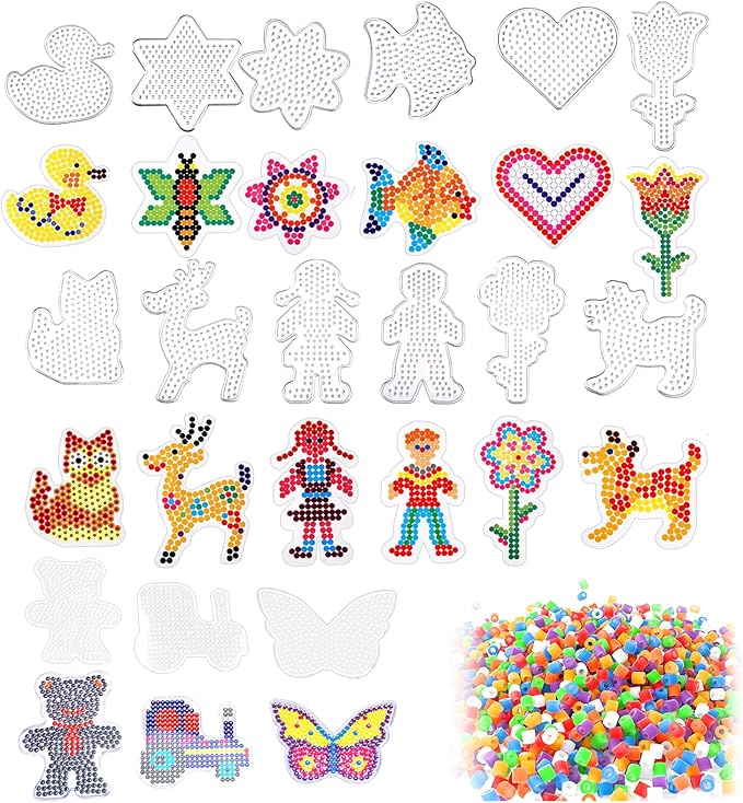 15pcs 5mm Fuse Beads Boards Hama Bead Pegboard Animal-Shaped Small ...
