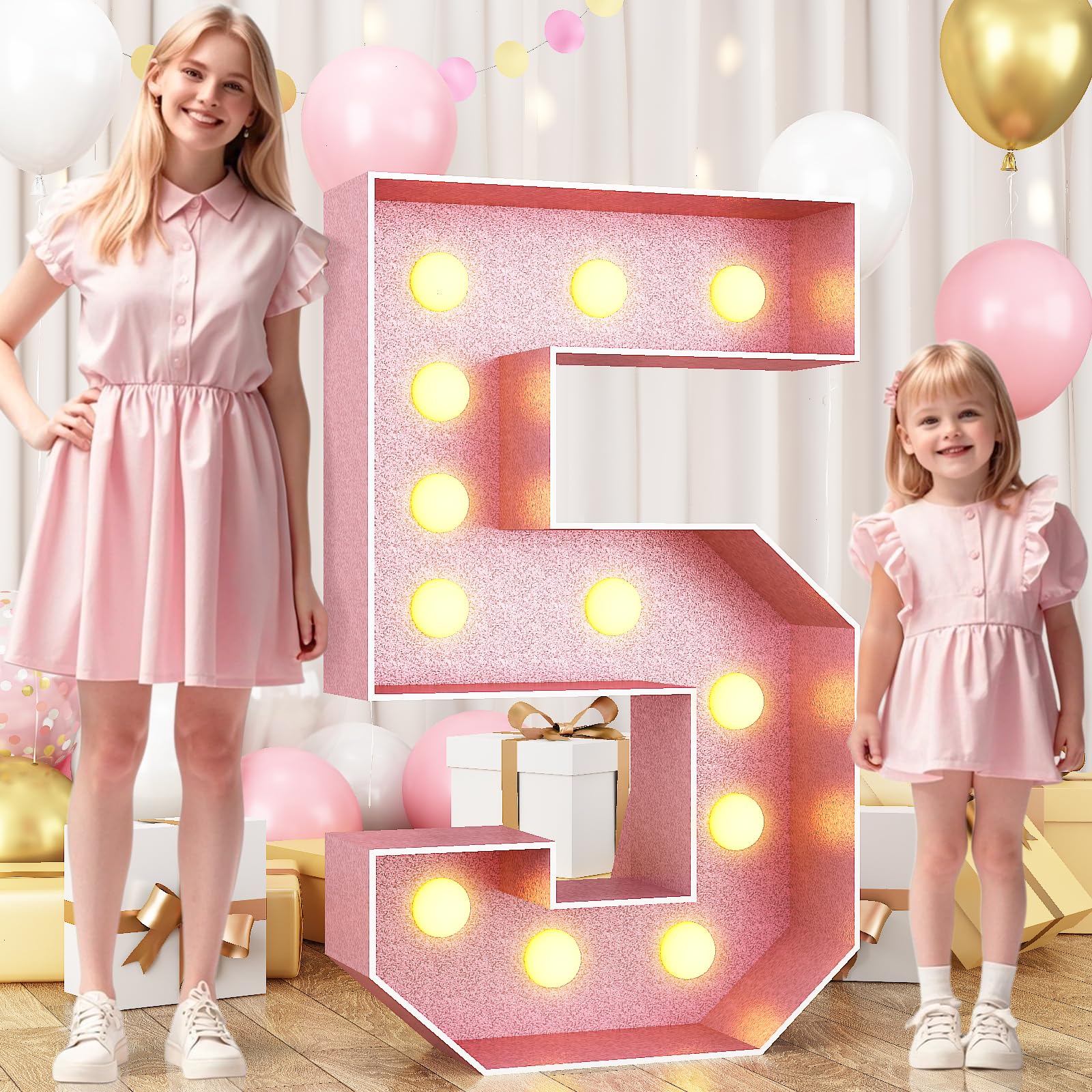 Amazon.com: Number 5 Marquee, 4FT Light Up Number 5 Large Number 5 ...