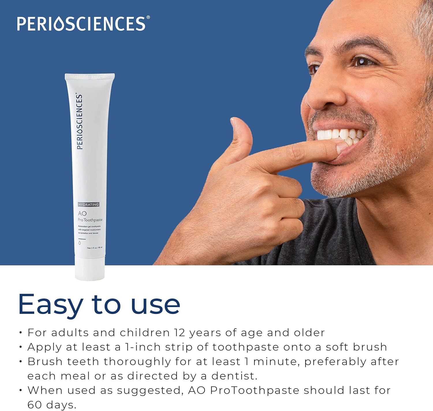 PerioSciences AO ProToothpaste Hidratante con Nano Hidroxiapatita 3 fl ...