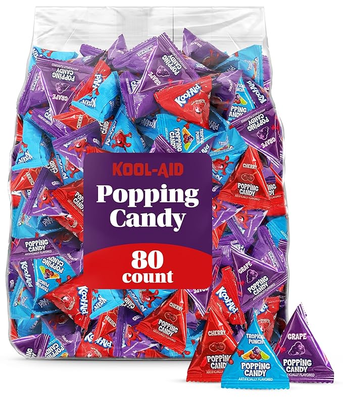Amazon.com : Individual Popping Candy Variety Pack - 80 Packets Halloween Candy Assorted Fruity ...