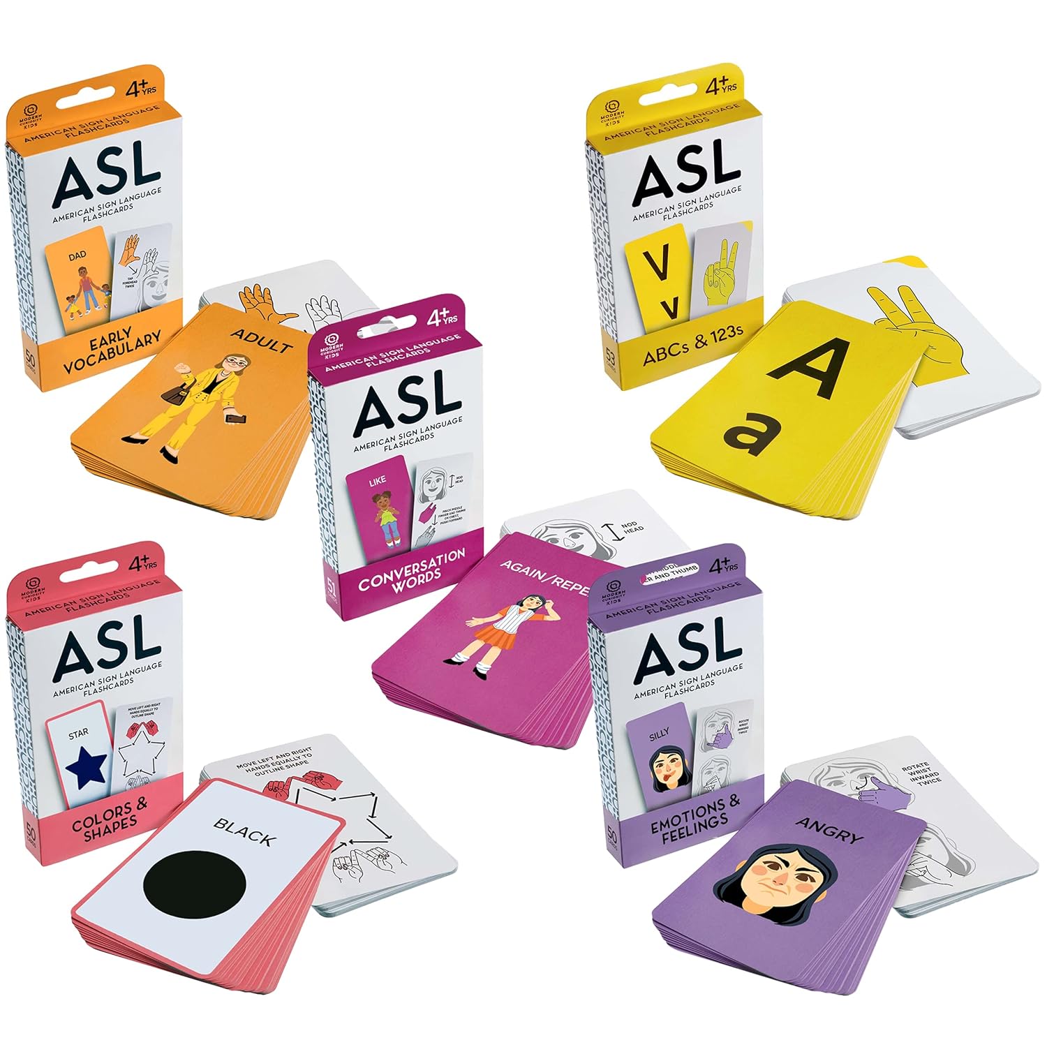 Buy ASL Flash Cards - American Sign Language Flashcard Sets for ...