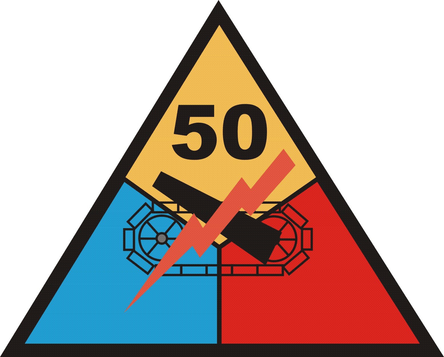 Amazon.com: US Army 50th Armored Division Patch Decal Sticker 3.8 ...