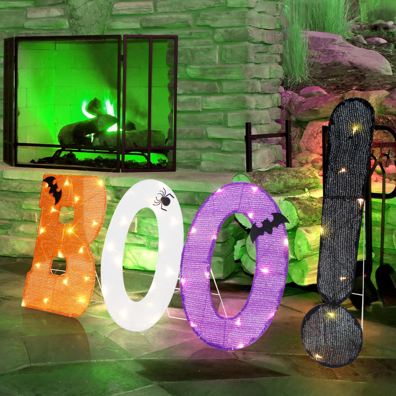 Amazon.com: Member's Mark 4-Piece Pre-Lit Pop-up Halloween Pals : Patio ...