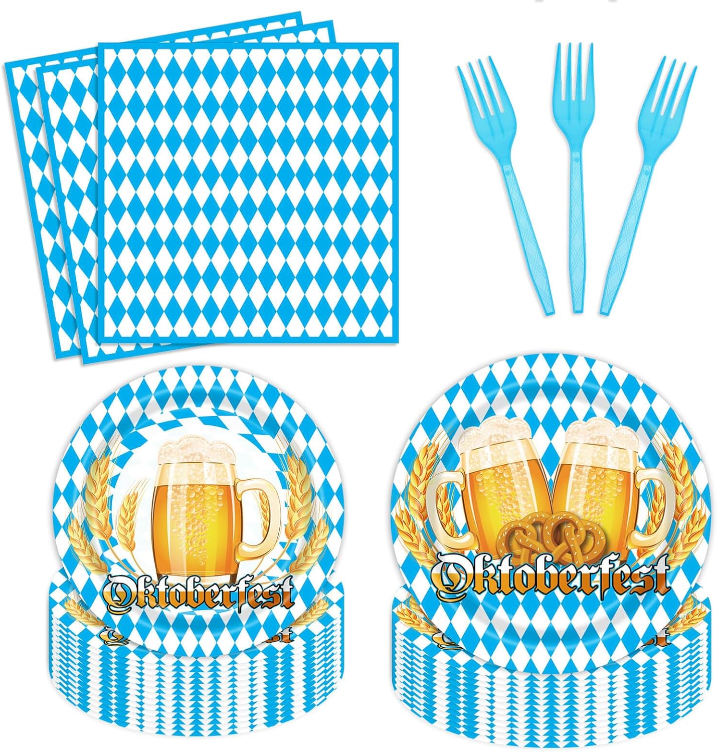 Amazon.com: Oktoberfest Plates And Napkins Party Supplies - Bavarian ...