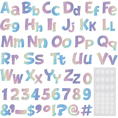 Amazon.com : Gueevin 216 Pcs Letters Combo Set 3.93 Inch Bulletin Board ...