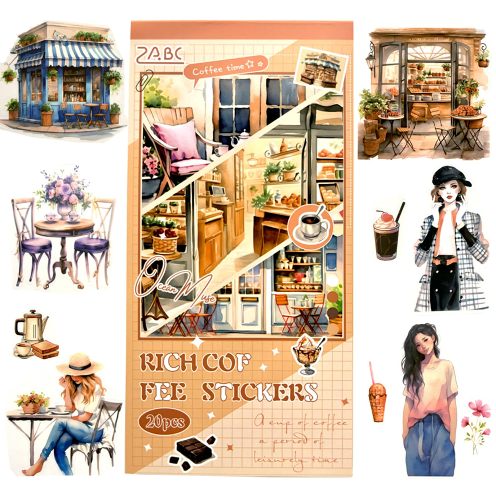 Amazon.com: Aesthetic Journaling Sticker Books for Adults - Pre-Cut ...