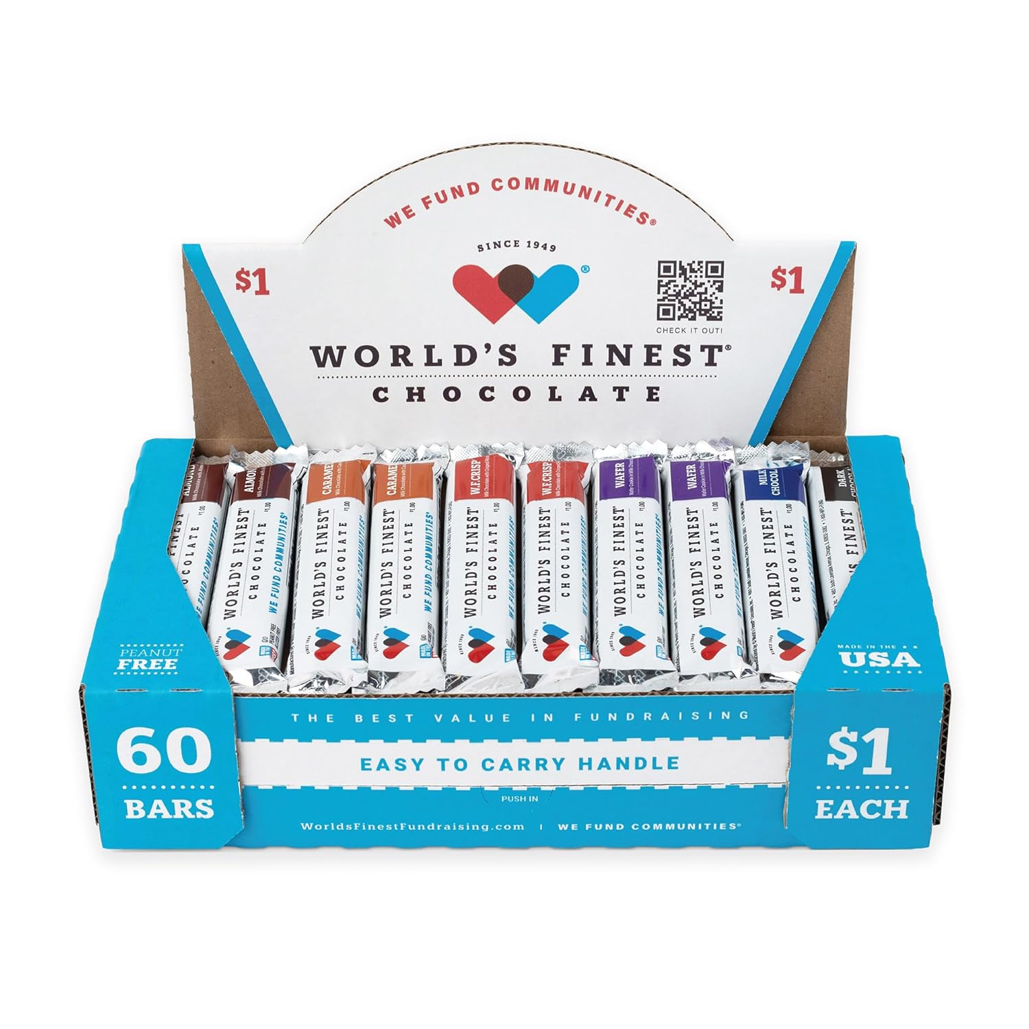 Amazon.com : World's Finest® Chocolate | 60 Candy Bars | Fundraising ...