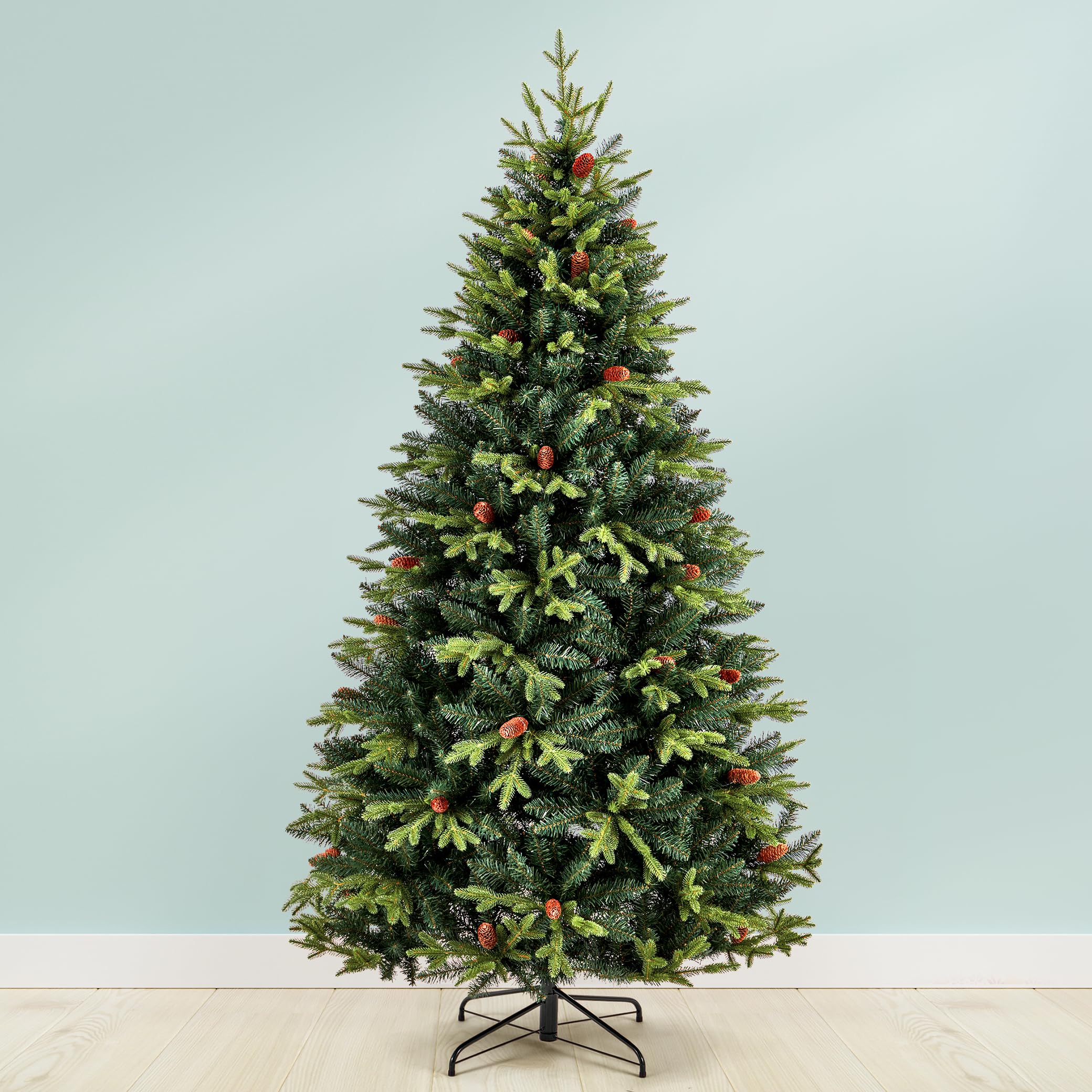 Amazon.com: Christmas Tree, 7.5ft Premium Unlit Hinged Full Artificial ...