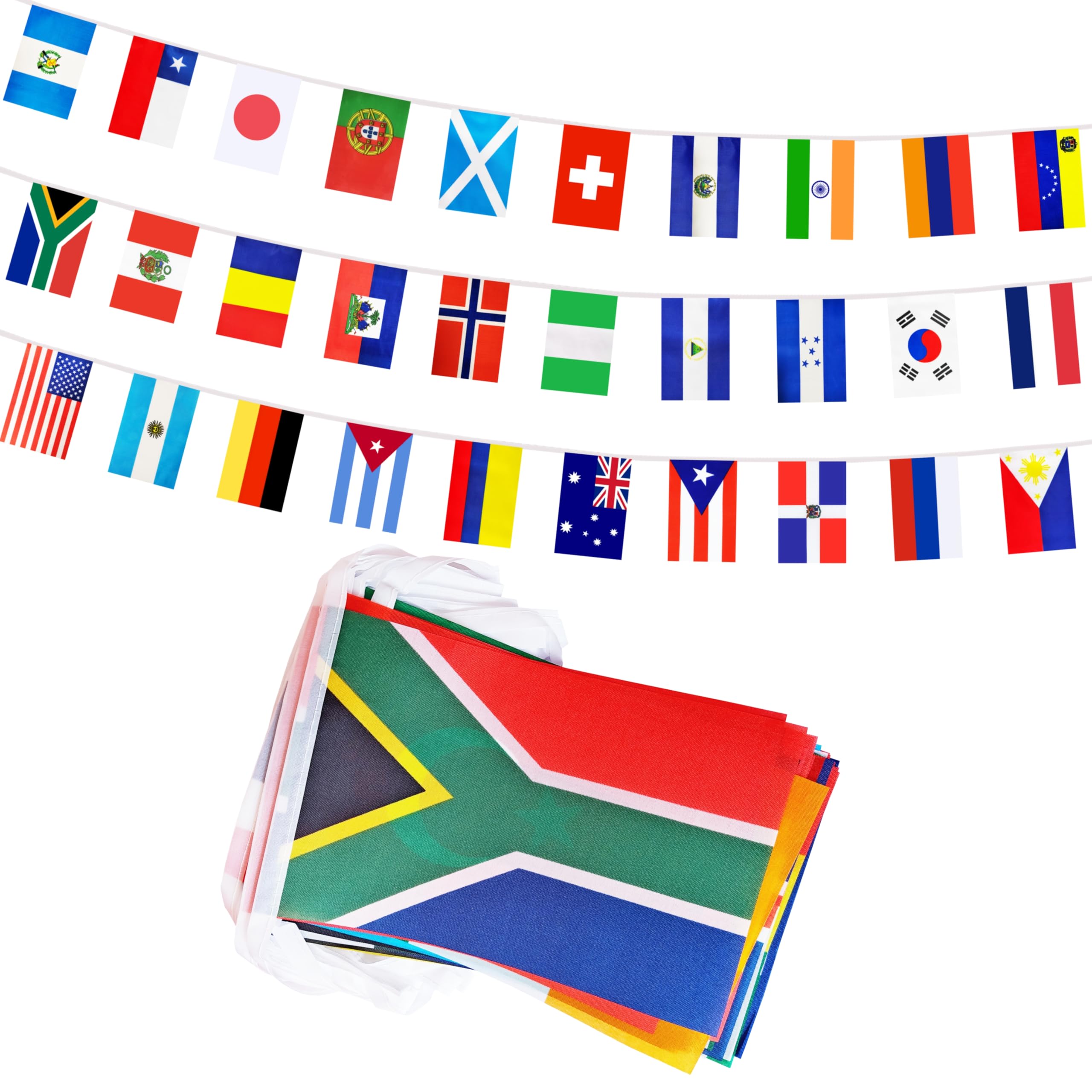Amazon.com : Yamiuo 100 Countries String Flags, 95 Ft International ...