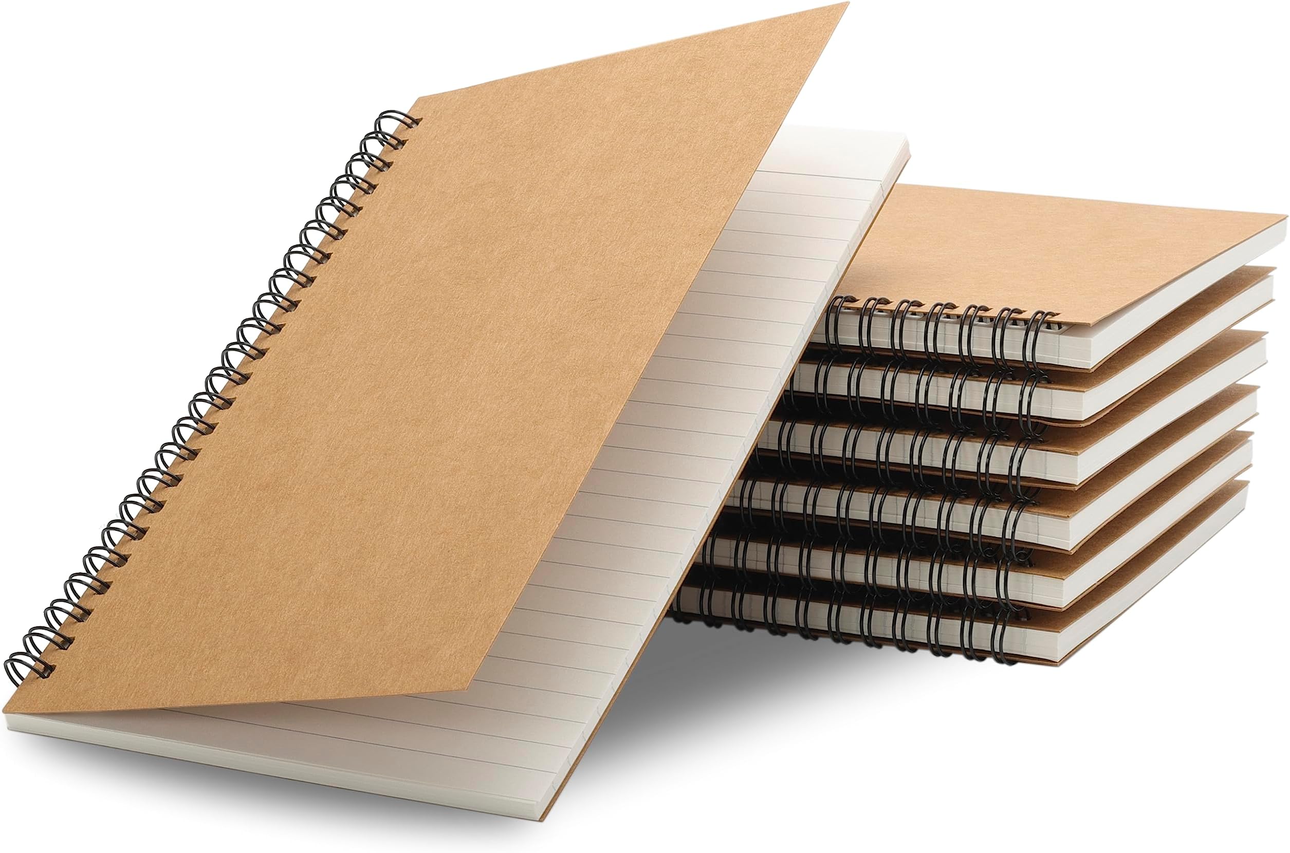 Amazon.com : TWONE Notebook, College Ruled Spiral Notebook with Kraft ...