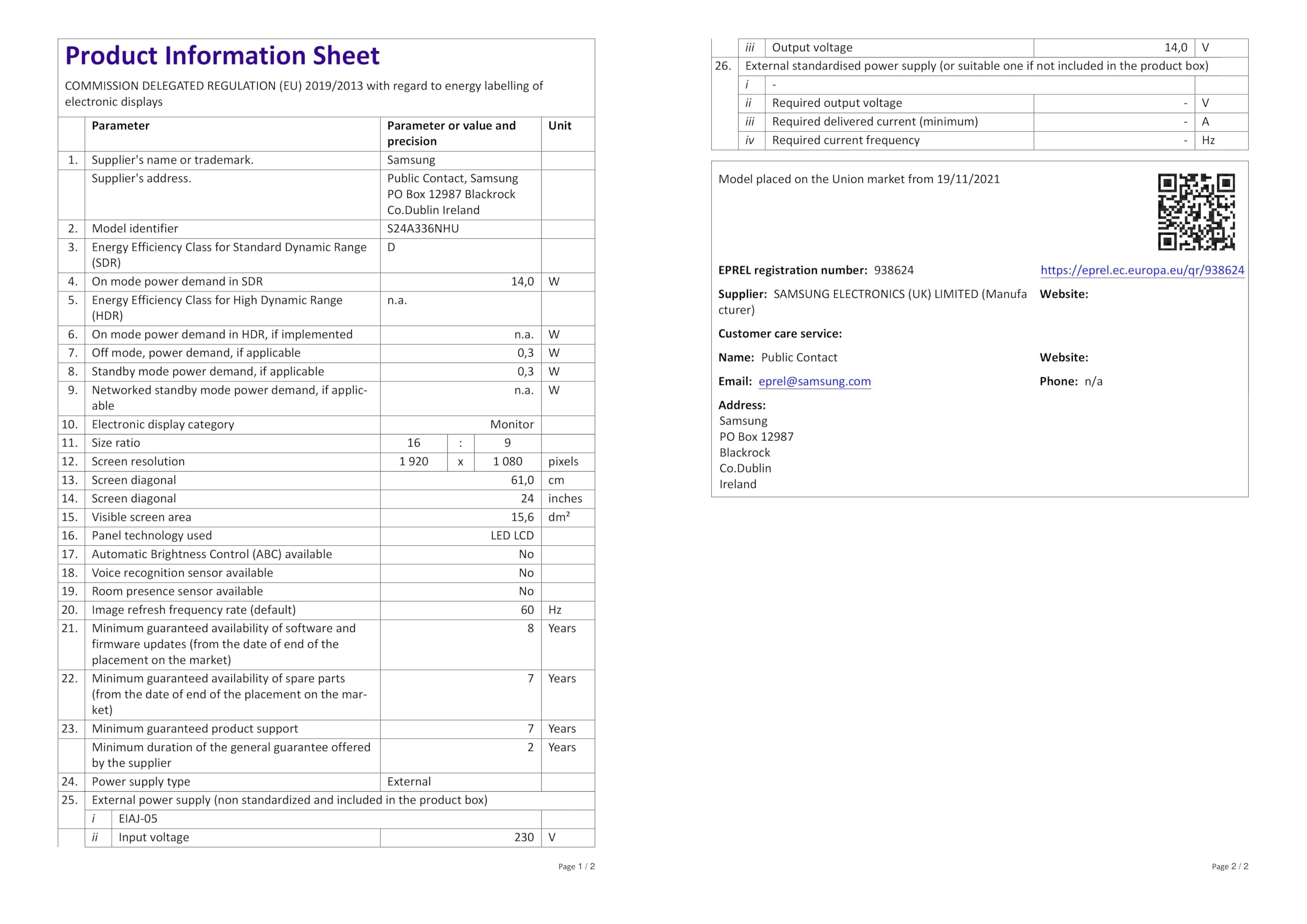 MSI PRO MP2412 23.8 Inch Monitor, Full HD (1920 x 1080), 100Hz, VA, 4ms ...
