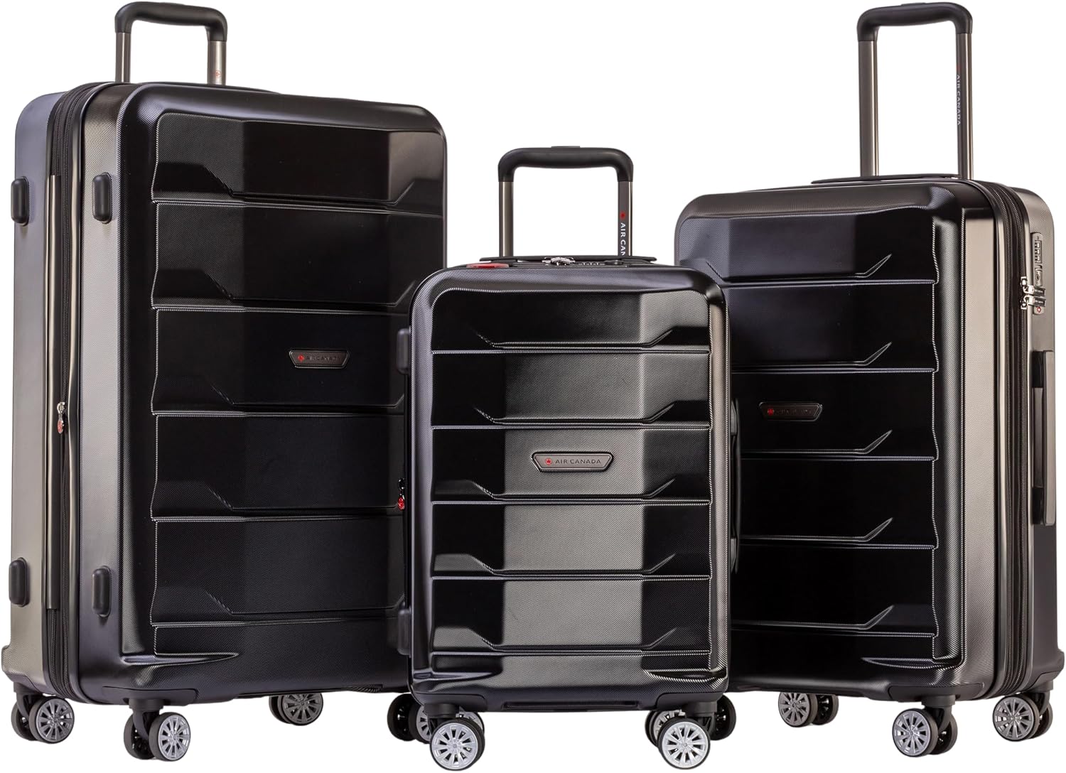 AIR CANADA Escape Hardside Luggage Set, 3 Piece Suitcase Set: 28 Inch ...