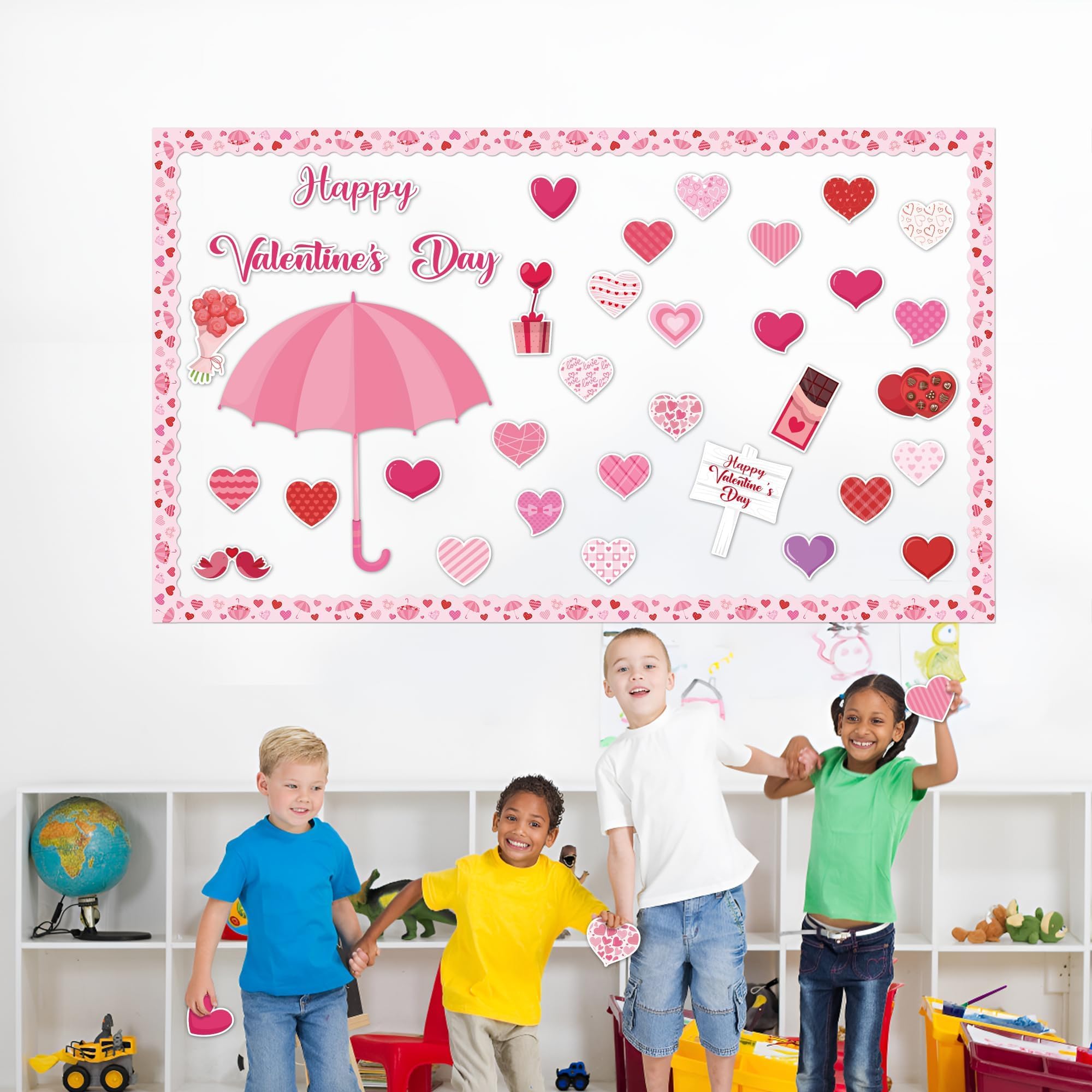 Snapklik.com : Valentines Day Umbrella Heart Bulletin Board Cutouts ...