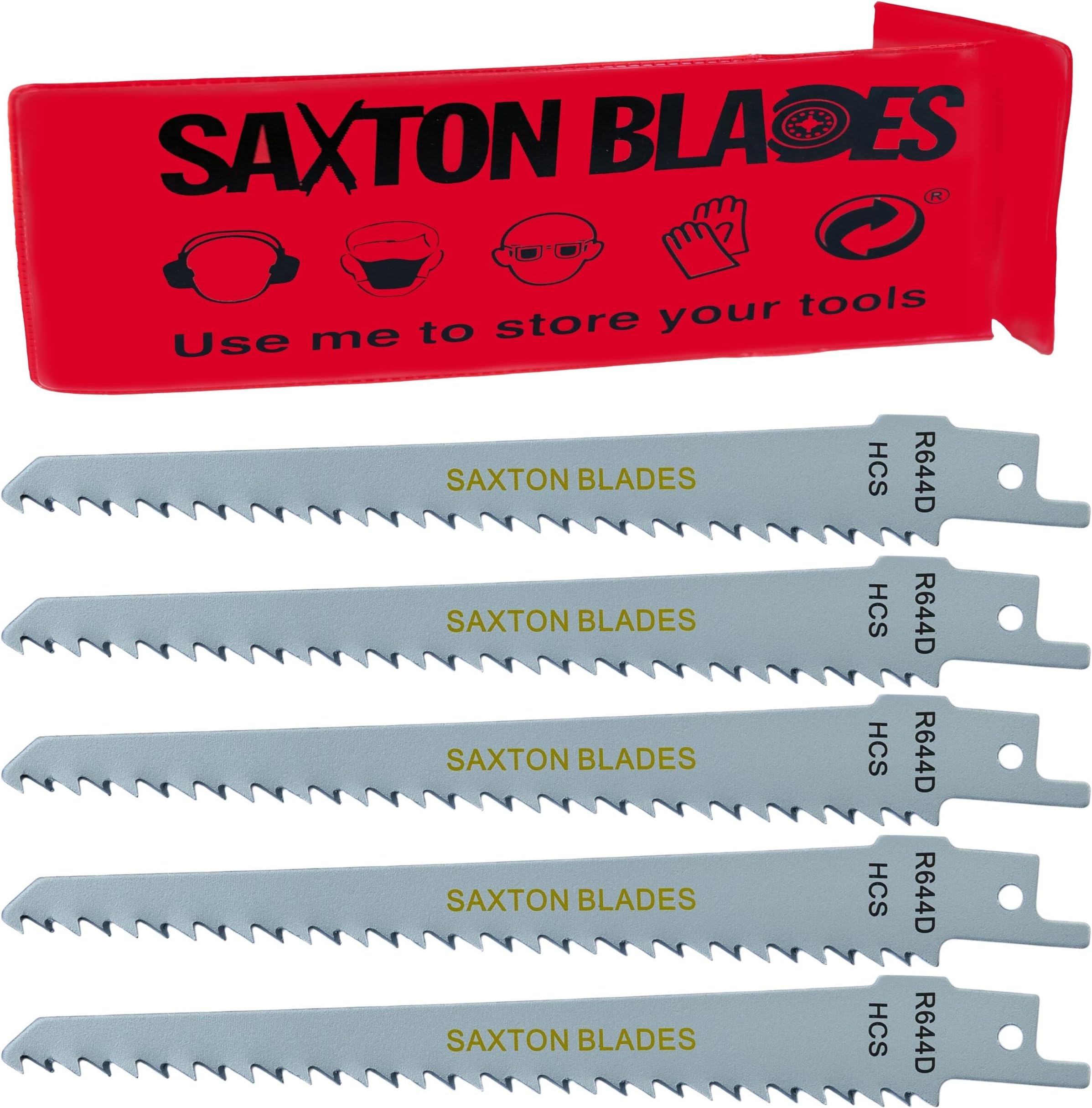 5x Saxton Blades 150mm Reciprocating Sabre Saw Wood Blades R644D for ...