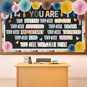 Amazon.com: Motivational Bulletin Board Boho Inspirational Bulletin ...