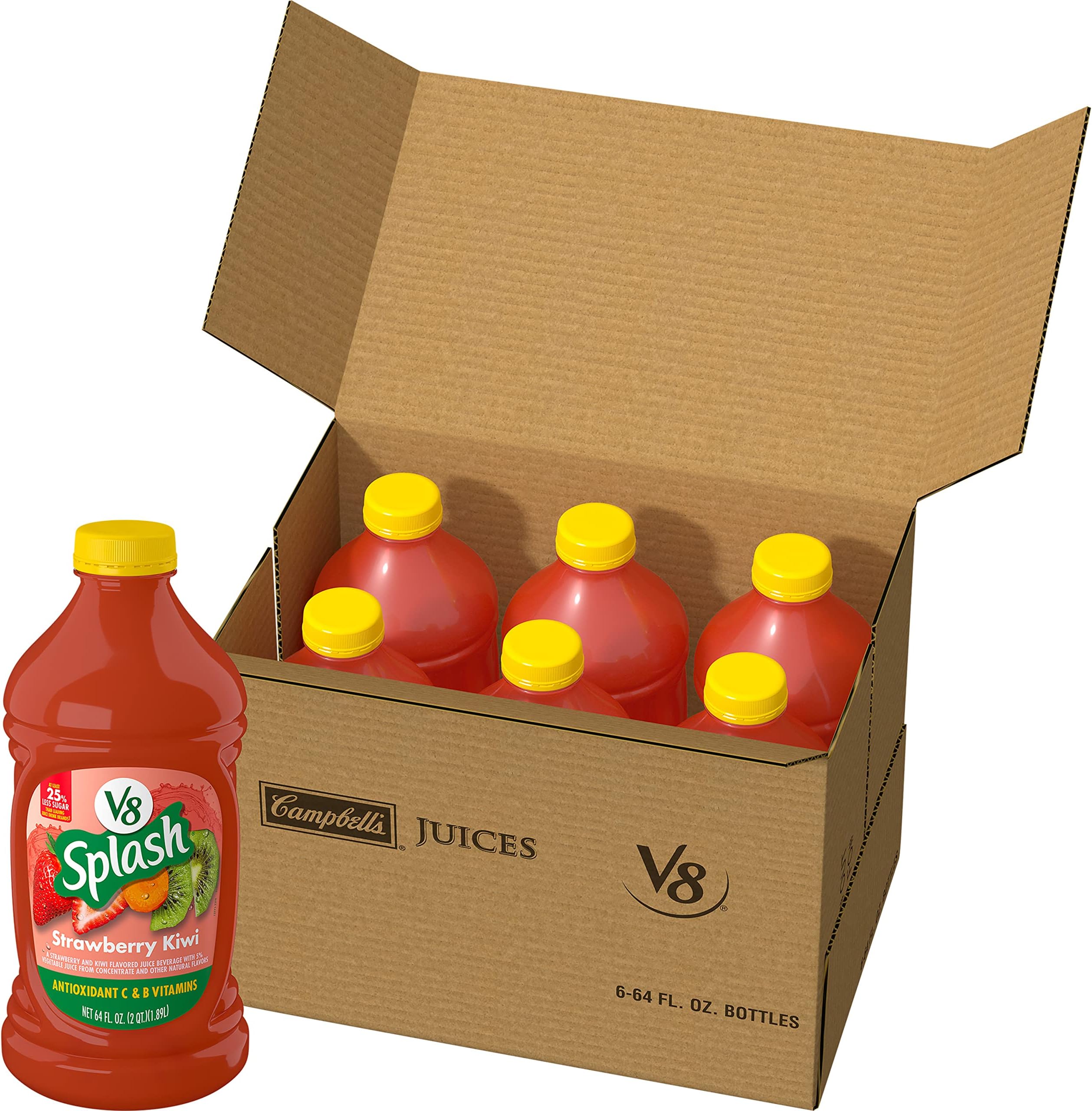 Amazon.com : V8 Splash Tropical Fruit Blend Flavored Juice Beverage, 16 ...