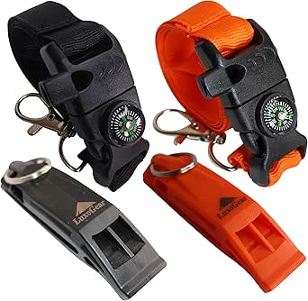Amazon.com: Hiking Whistle for Emergency Survival Compass Fire Starter ...