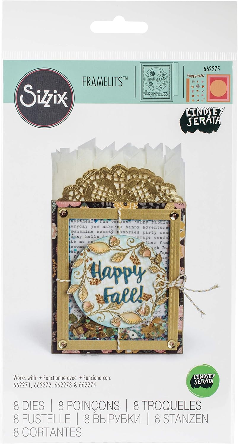 Amazon.com: Sizzix 662275 Framelits Dies 8/Pkg Multi Frame Shaker Pocket