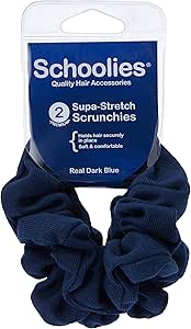 Schoolies Hair Accessories Scrunchie 2 Pieces, Real Dark Blue : Amazon.com.au: Beauty