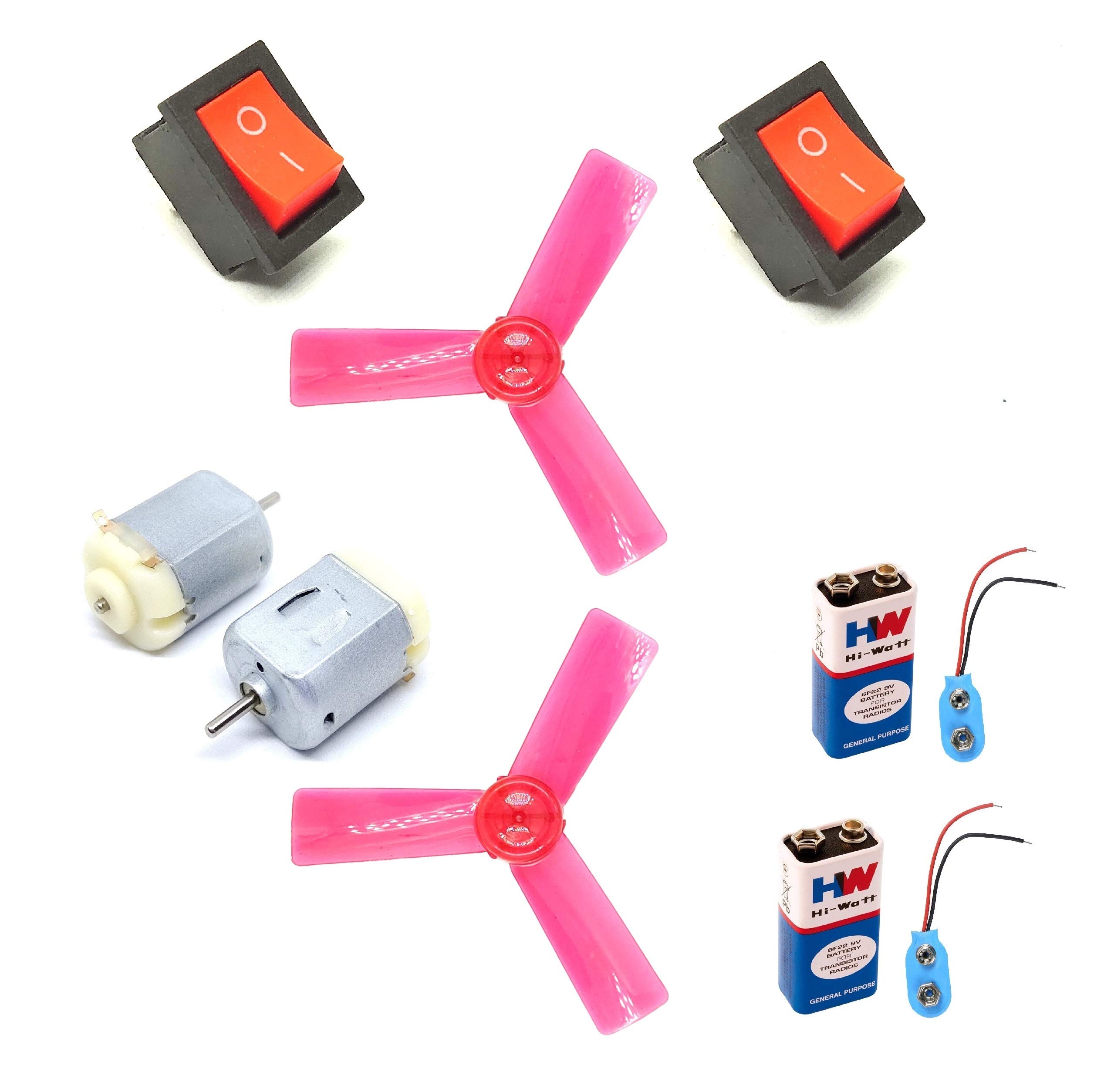 Invento 2pcs Dc Motor 20x15x25mm 5 Inch 125mm 3 Blade | Desertcart KSA