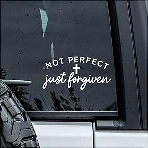 Amazon.com - MYMKO Cross Not Perfect Just Forgiven Decal, Jesus Car ...