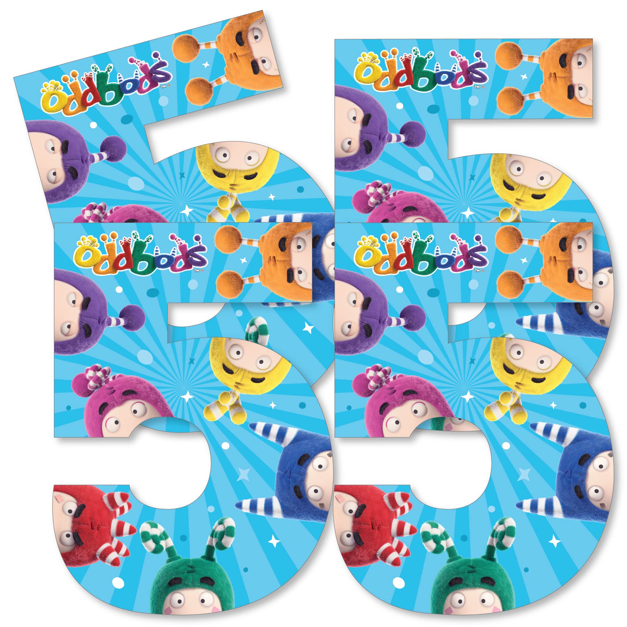 Buy 5th Birthday Oddbods Five Shaped Decorations DIY Kids Fifth buy-5th-birthday-oddbods-five-shaped-decorations-diy-kids-fifth